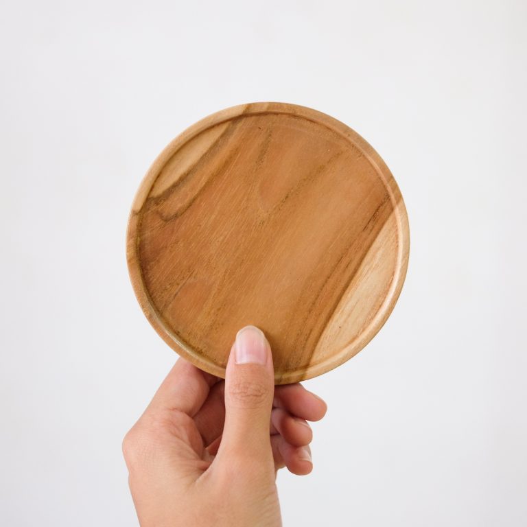 Coaster Kayu Jati Bulat | Alat Makan | Peralatan Makan | Coaster - Dekayu