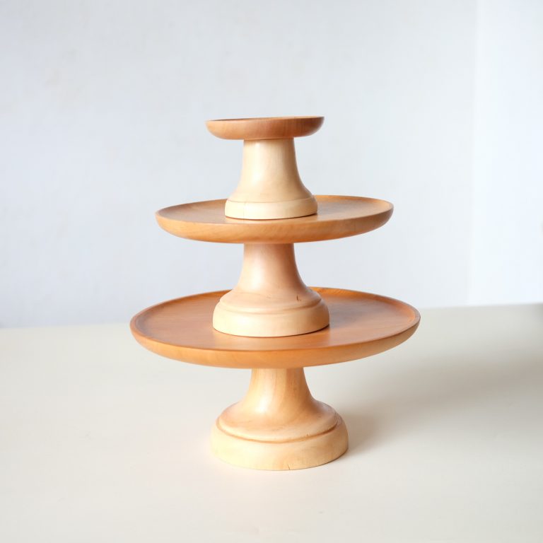 Stand Cake Kayu Mahoni | Alat Makan | Peralatan Makan - Dekayu