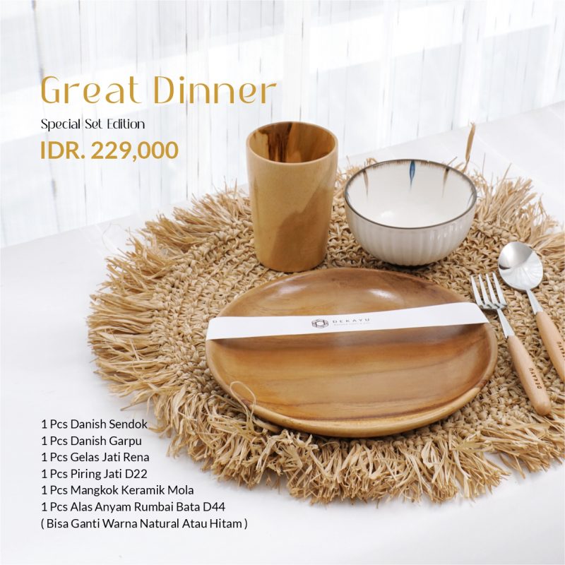 Great Dinner Set | Alat Makan Set | Special Edition - Dekayu