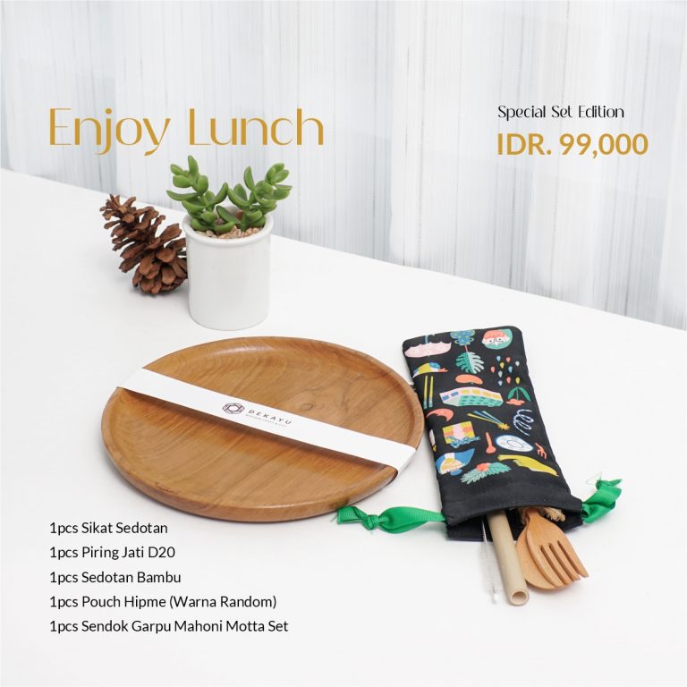 Enjoy Lunch Set Dekayu | Alat Makan Set | Special Edition - Dekayu