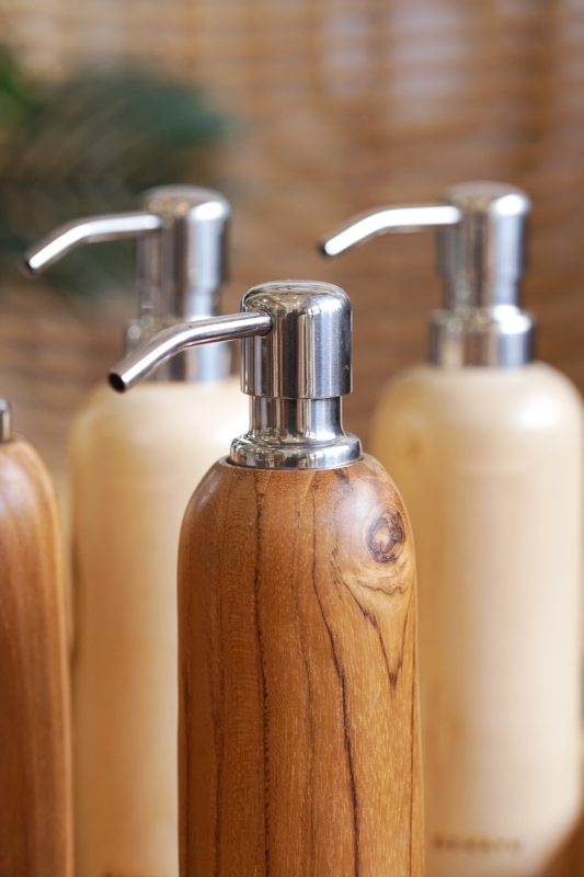 Wooden Pump Stainless | Alat Mandi | Peralatan Mandi - Dekayu